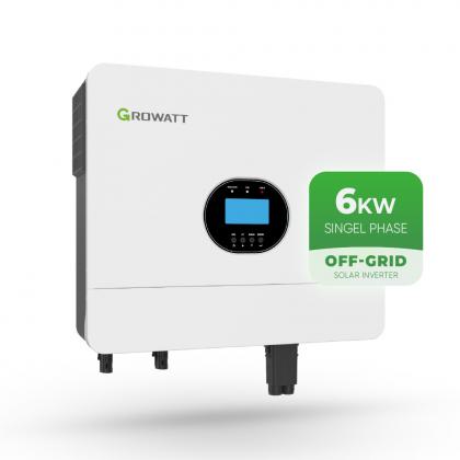 ผู้ผลิต 48V 6000W Off Grid Hybrid Solar Inverter เฟสเดียว Growatt SPF6000ES Plus